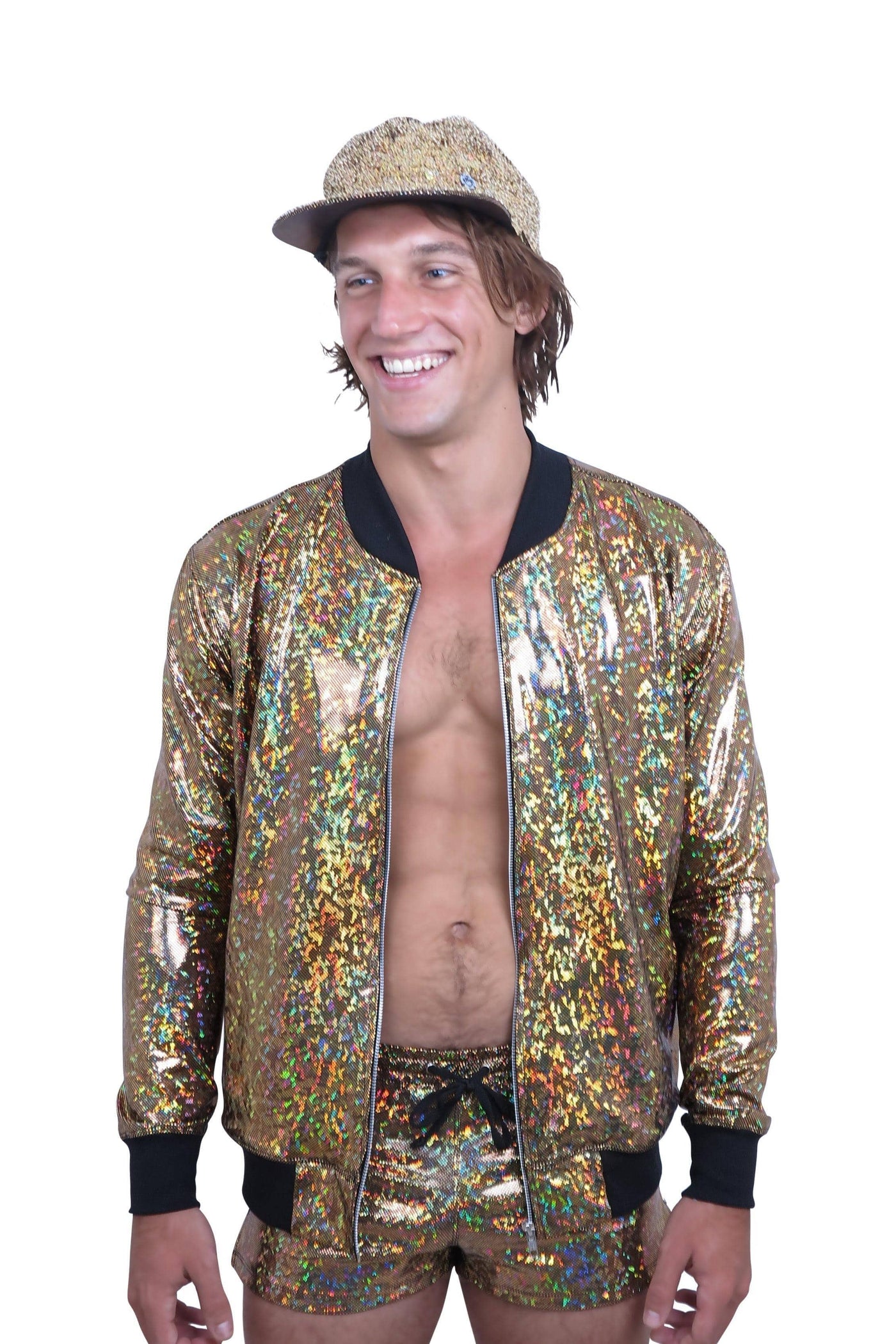 Sea Dragon Studio - Mens Holographic Bomber Jacket | 13 Colors Mens Tops
